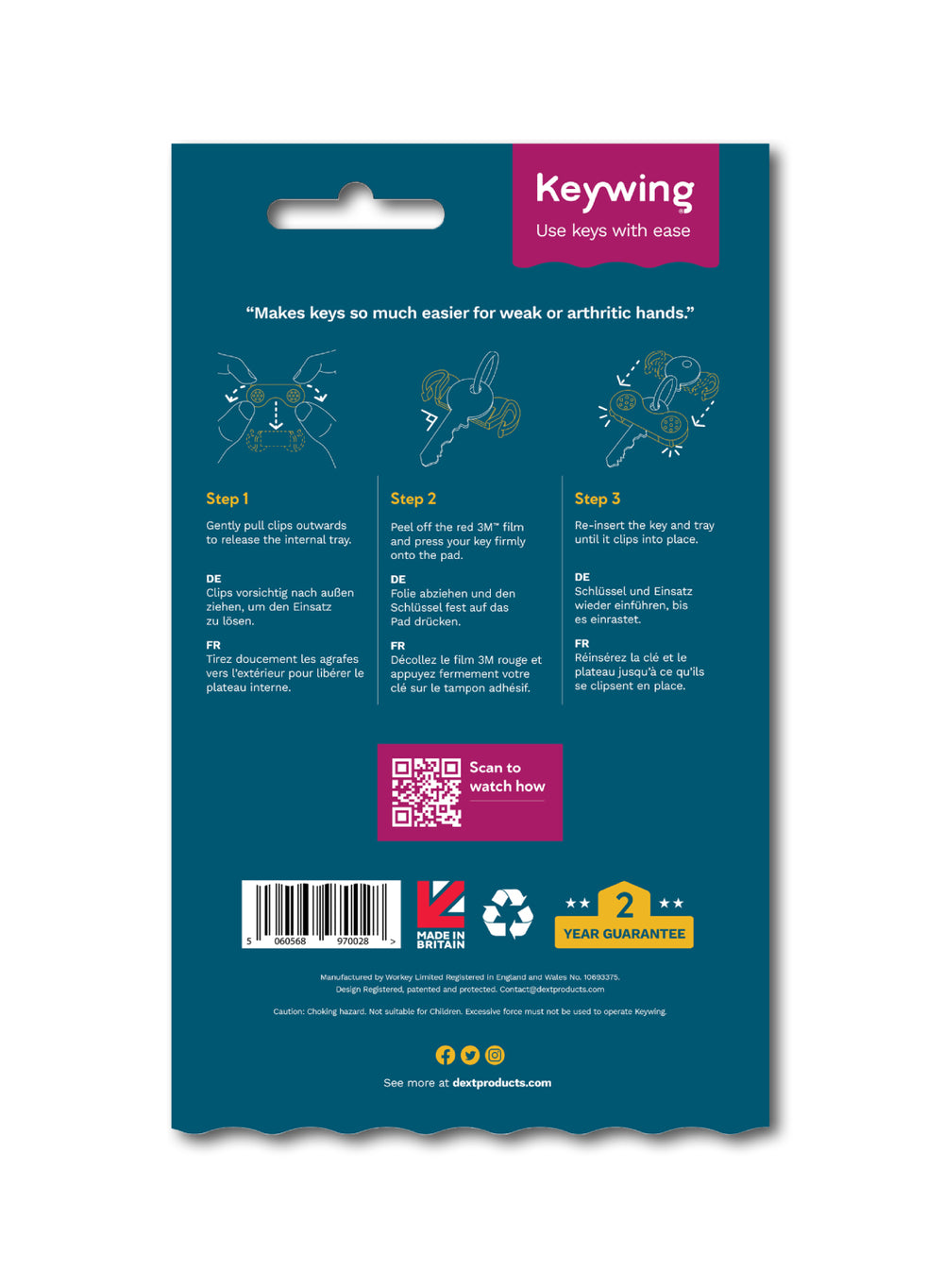 Keywing Key Turner aid (3 pack) by dext products.