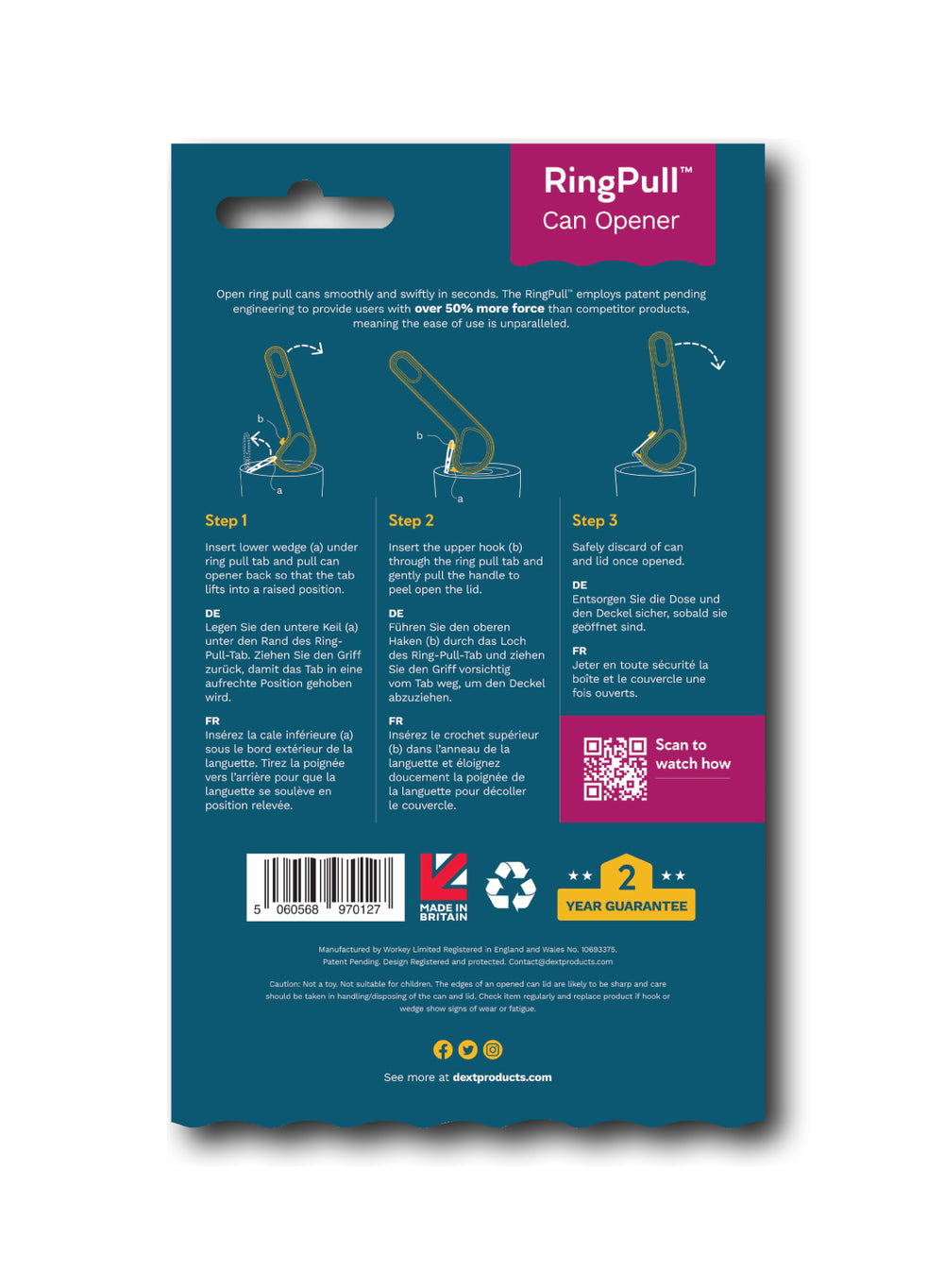 RingPull Can Opener by dext products.